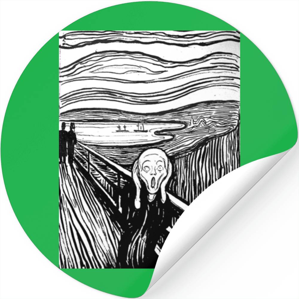 The Scream By Edvard Munch Stickers