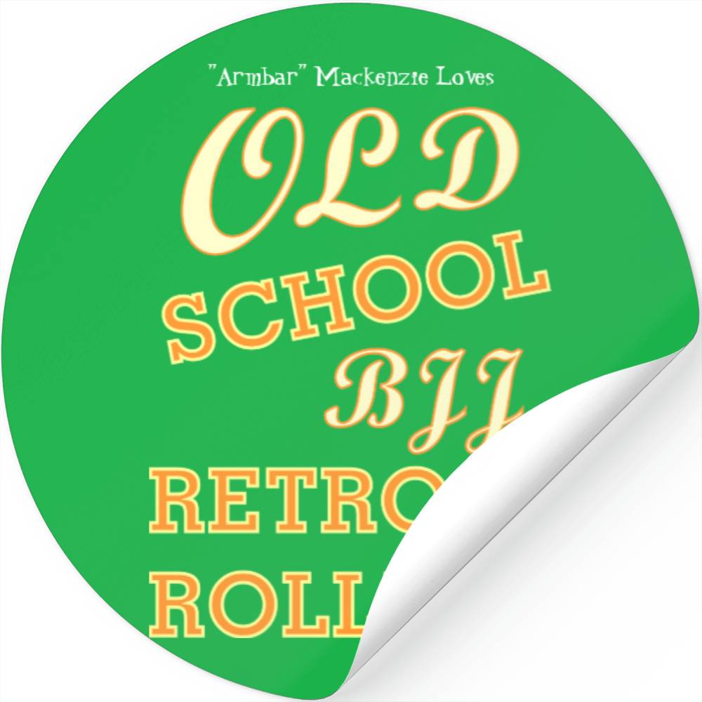 Brazilian Jiu Jitsu Add Name Old School BJJ Retro Stickers