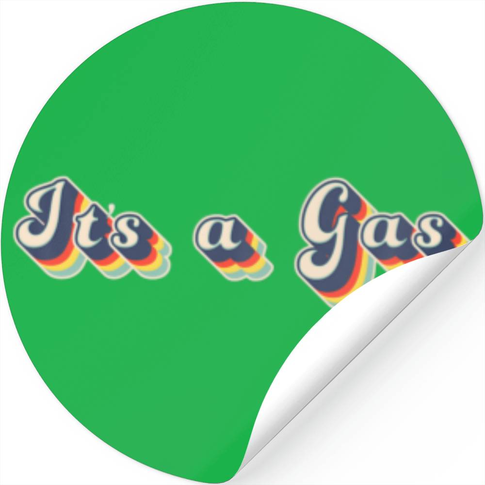 It's A Gas 60S 70S Slang Retro Vintage Stickers