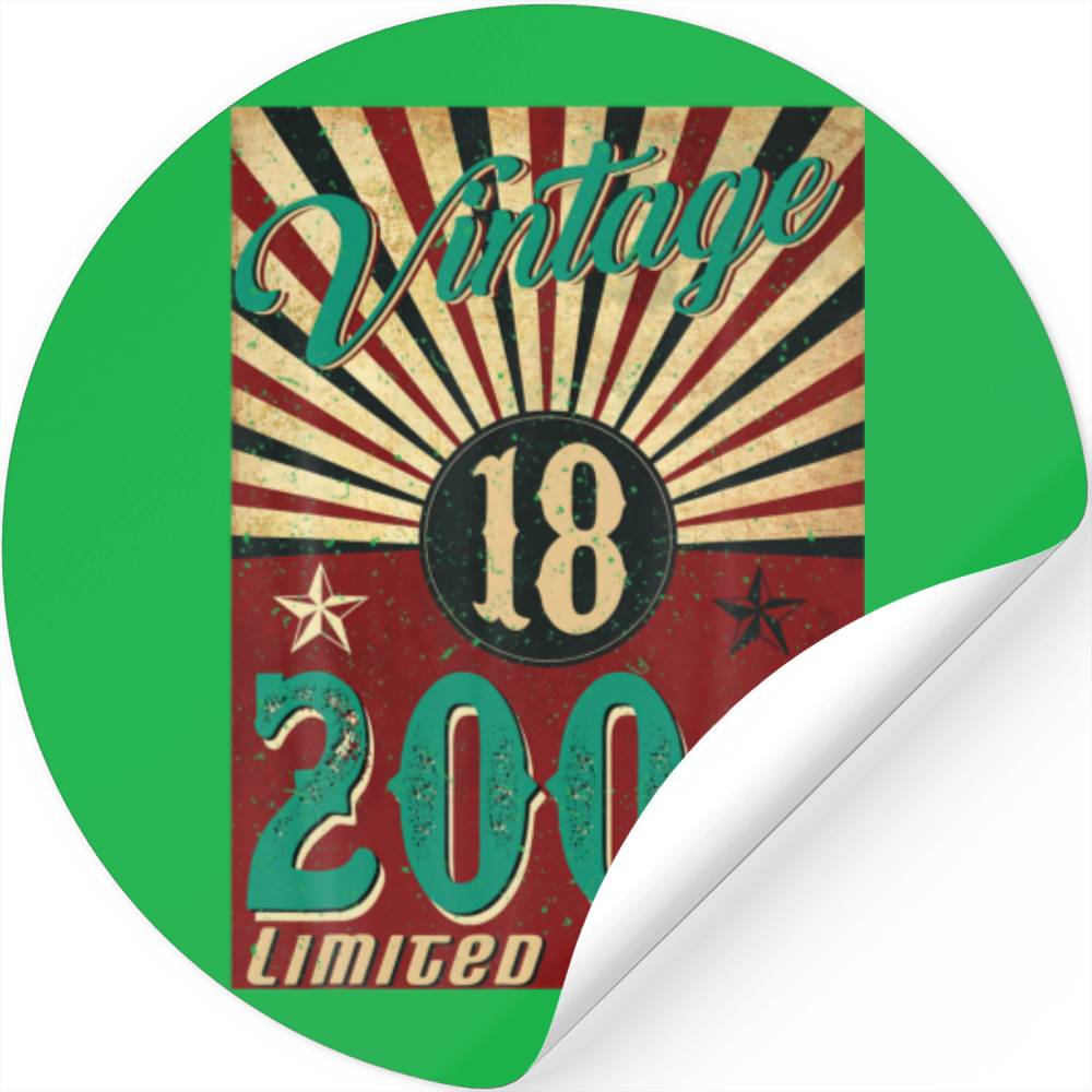 18 Year Old Vintage 2004 Limited Edition 18Th Birt Stickers