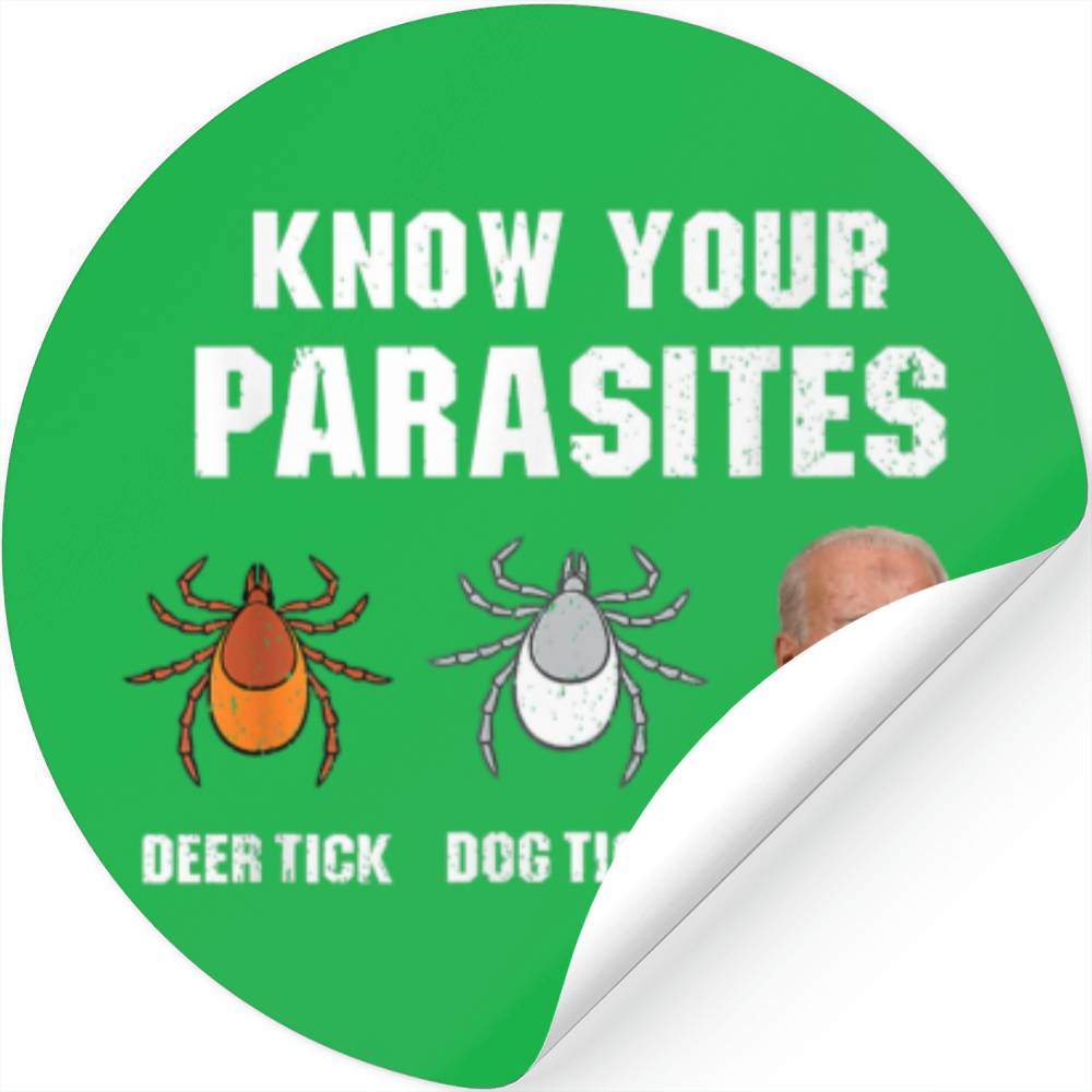 Know Your Parasites Deer Tick Dog Tick Luna Tick J Stickers