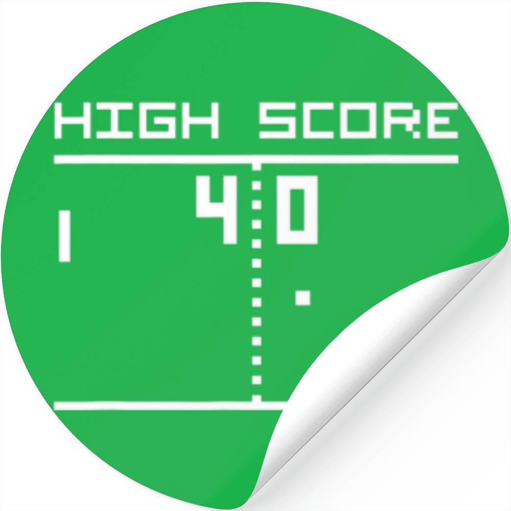 40Th Birthday HIGH SCORE 40 - 80S Video Game Retro Stickers