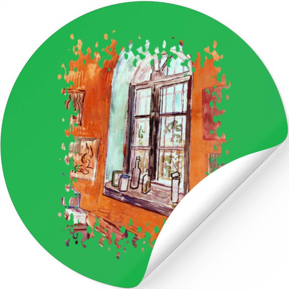 Vincent Van Gogh - Window Of Vincent's Studio Stickers