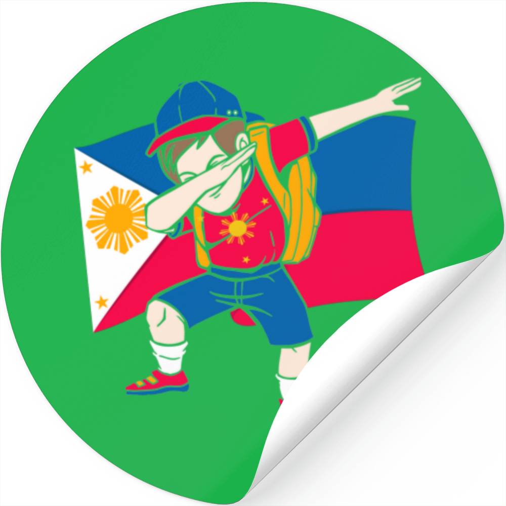 Dabbing Filipino Kid For A Philippine Pinoy Stickers