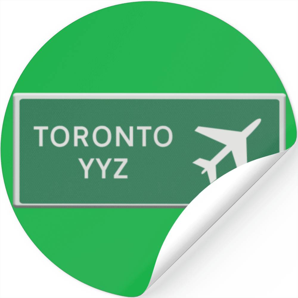 Road Sign For Toronto YYZ Airport. Stickers