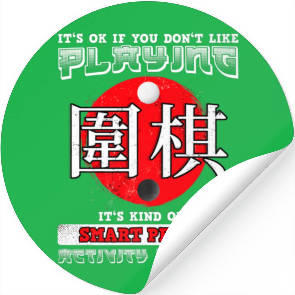 Vintage Go Board Game Smart People Quote Joseki Pl Stickers