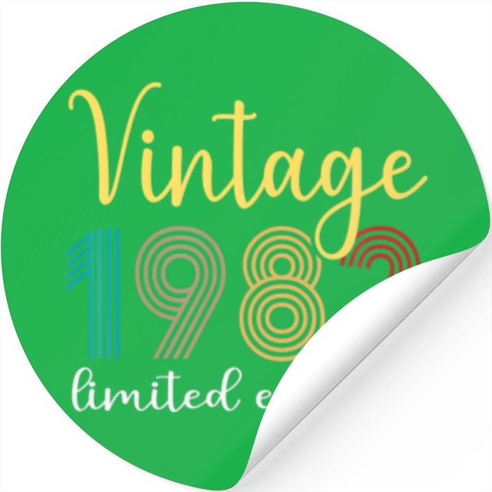 40 Years Old Vintage 1982 Limited Edition 40Th Bir Stickers