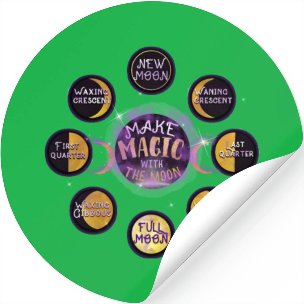 Make Magic With The Moon Lunar Cycles Phases Stickers