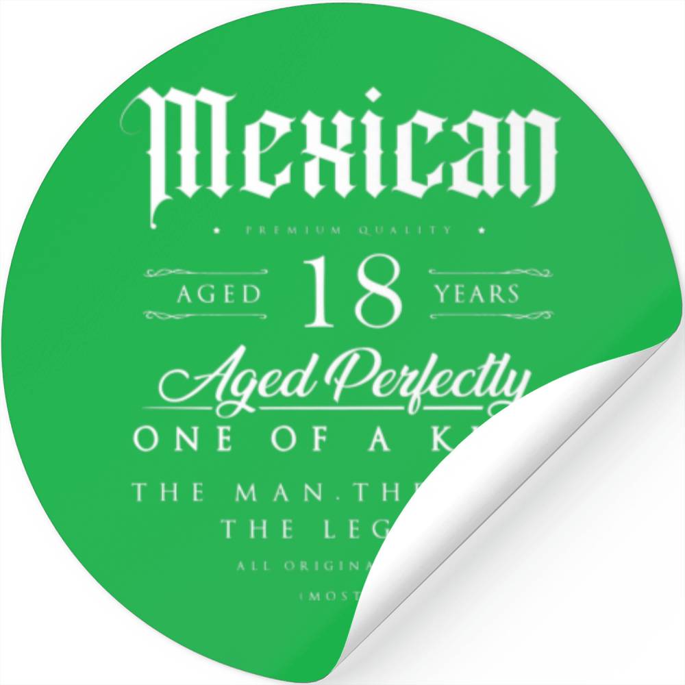 18Th Birthday Gift Mexican Age 18 Years Old Born I Stickers
