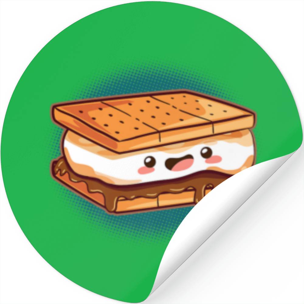 Smores Kawaii Art For Lovers Of Smore Chocolate Ma Stickers