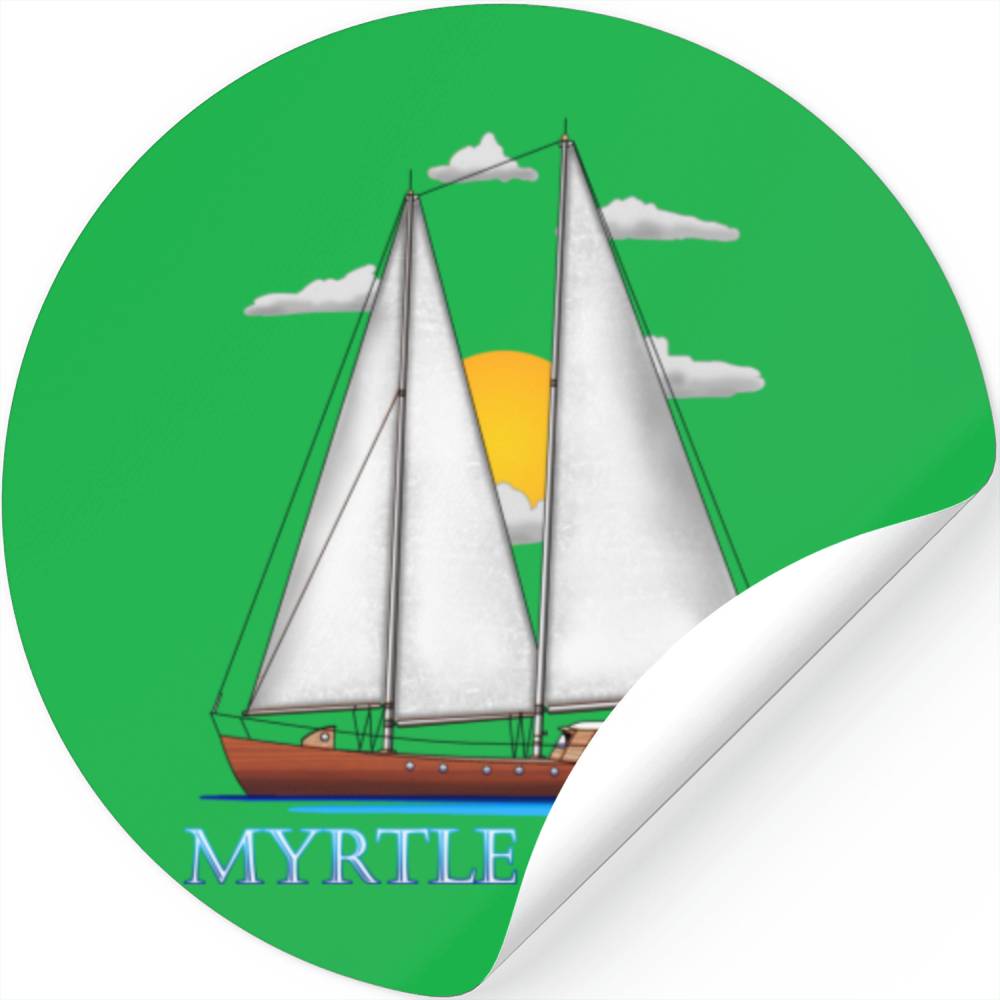 Myrtle Beach Coastal Nautical Sailing Sailor Stickers