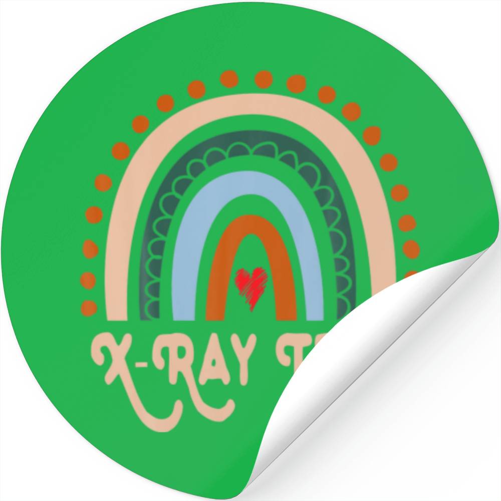 X-Ray Tech Rainbow Cute Appreciation Essential Wor Stickers