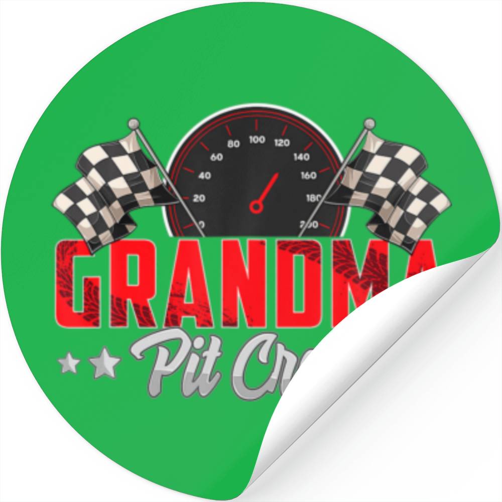 Race Car Birthday Party Racing Family Grandma Pit Stickers