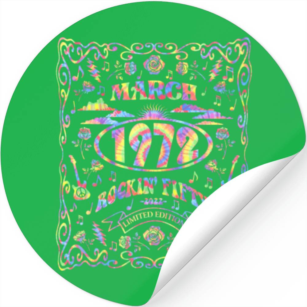 1972 Rock Music Festival 50Th Birthday 50 Year Old Stickers