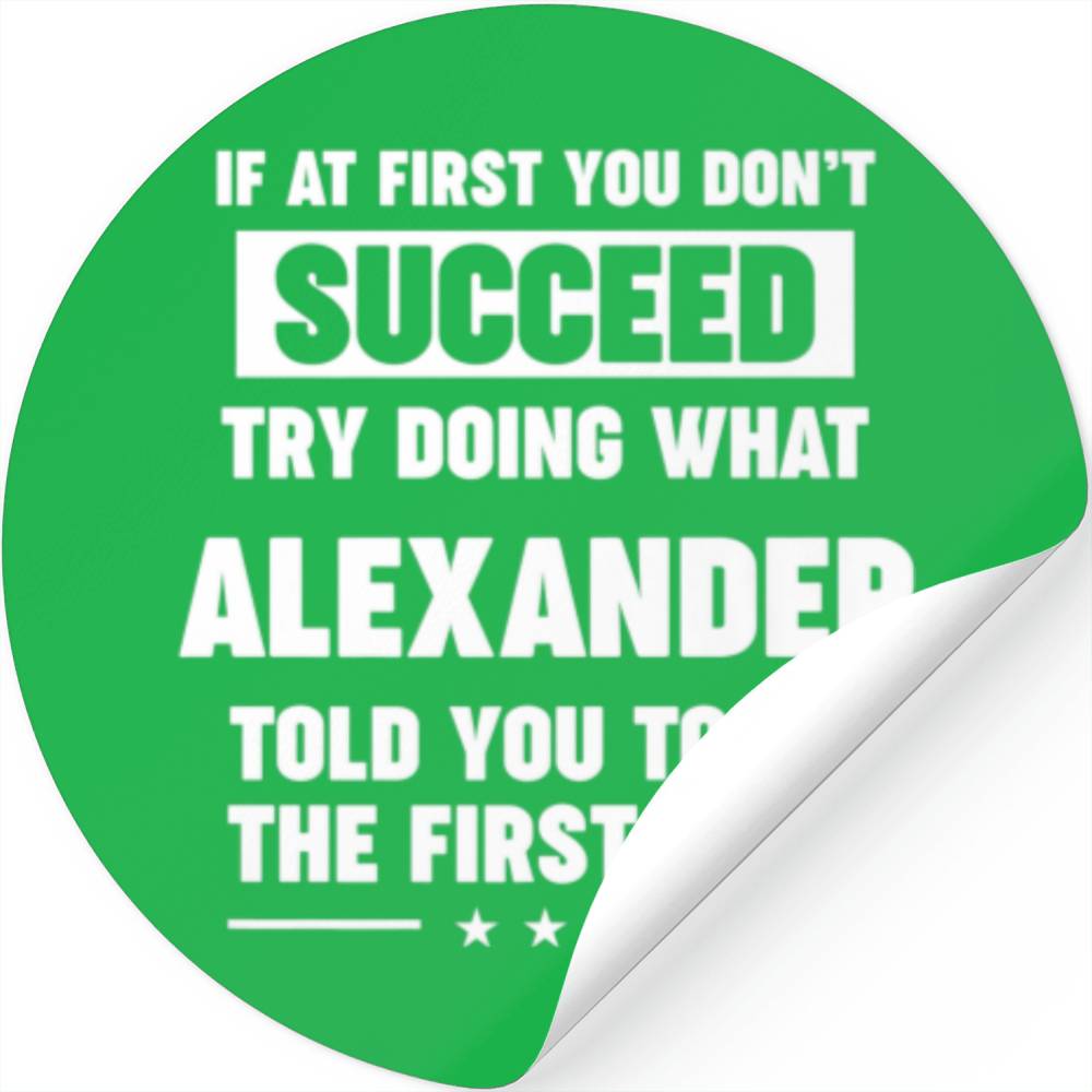 My Name Is Alexander Funny Name Tag Stickers