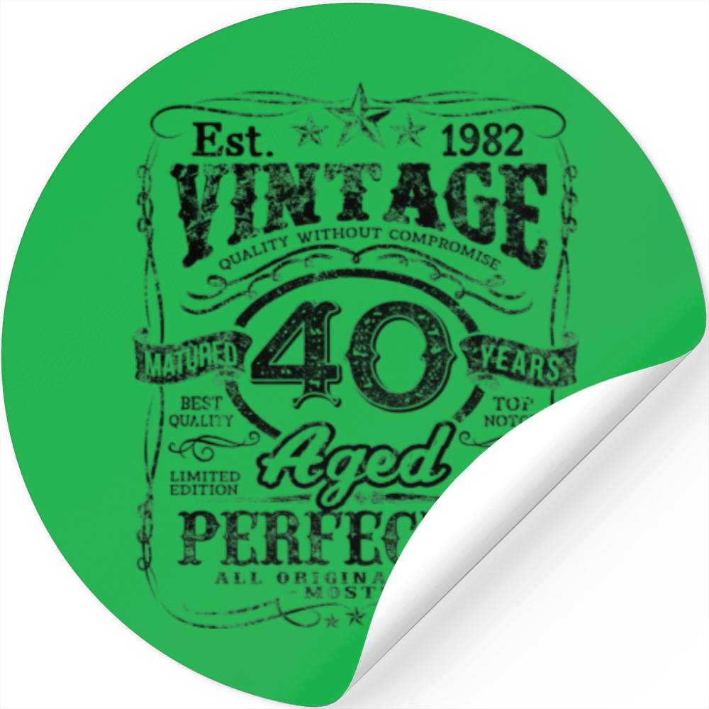 Vintage 1982 Limited Edition 40 Year Old 40Th Birt Stickers