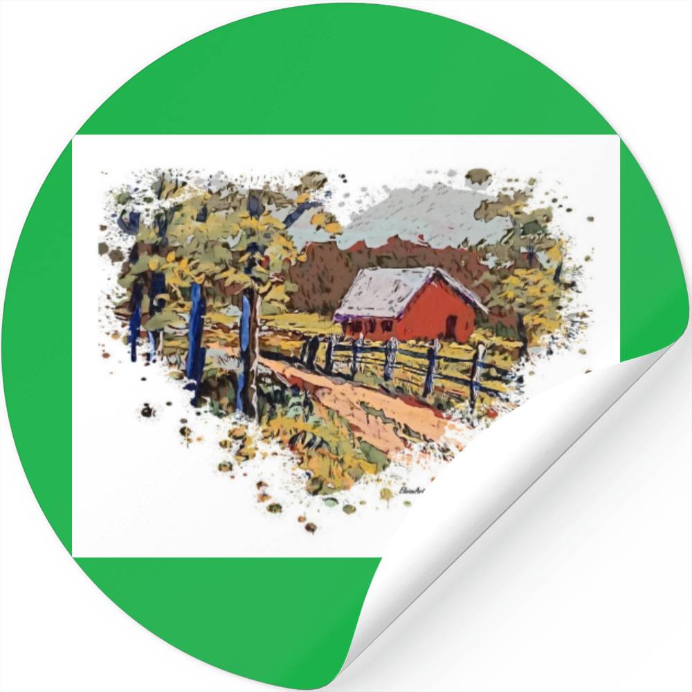 I Heart Country Roads And Barns Stickers