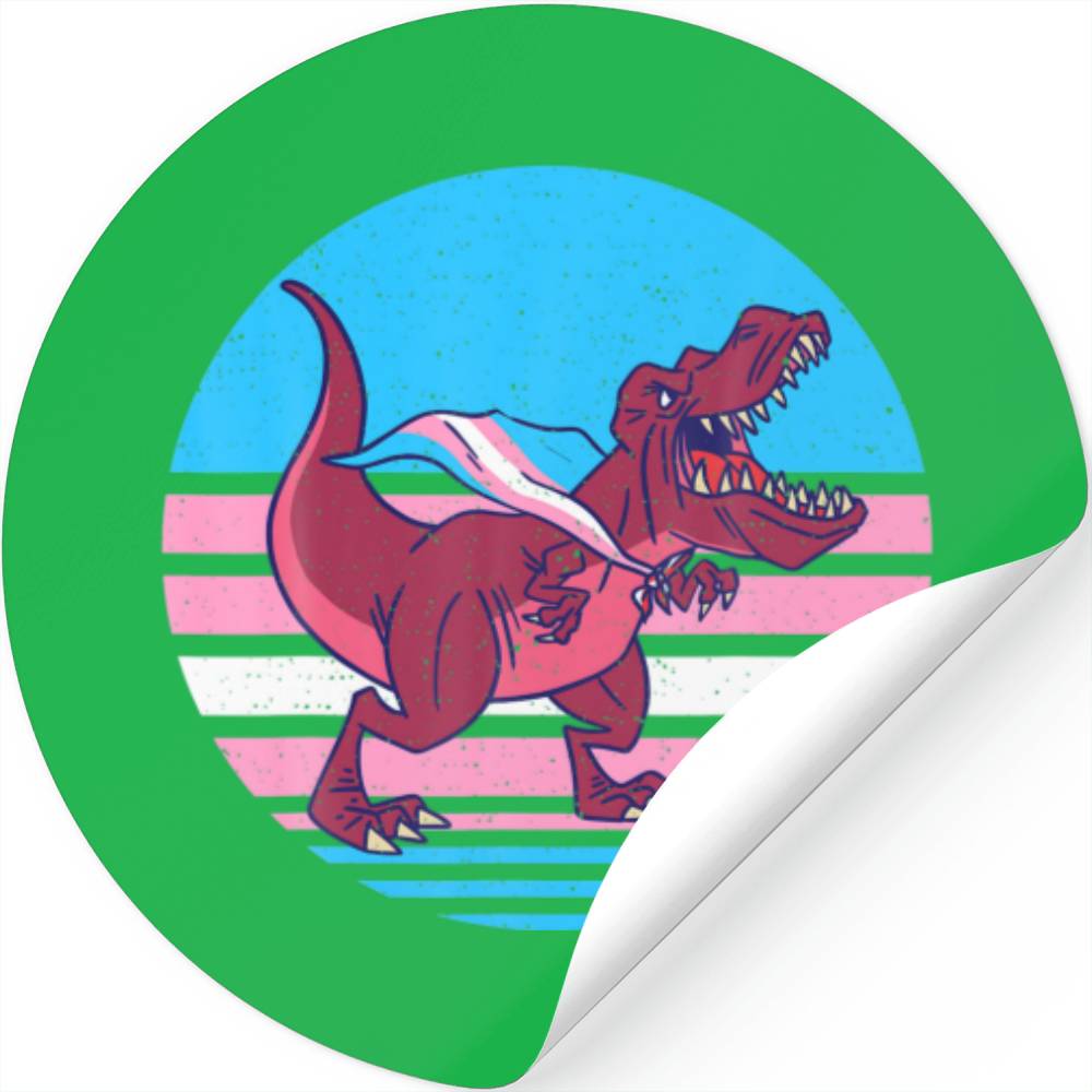 Transgender Dinosaur Lgbtq Gender Equality Trans P Stickers