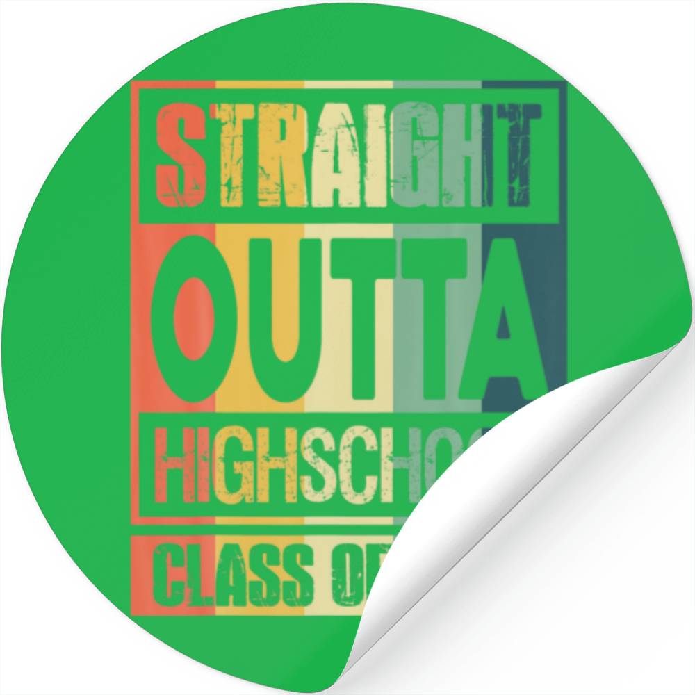 Straight Outta High School Class Of 2022 Graduatio Stickers