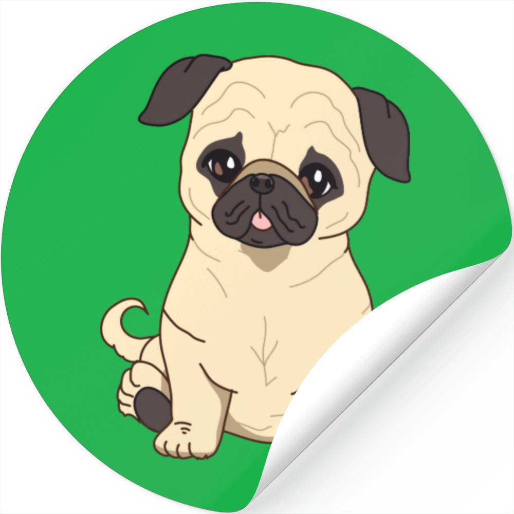 Pug Drawing By Pablo Fernandez Limited Edition Stickers