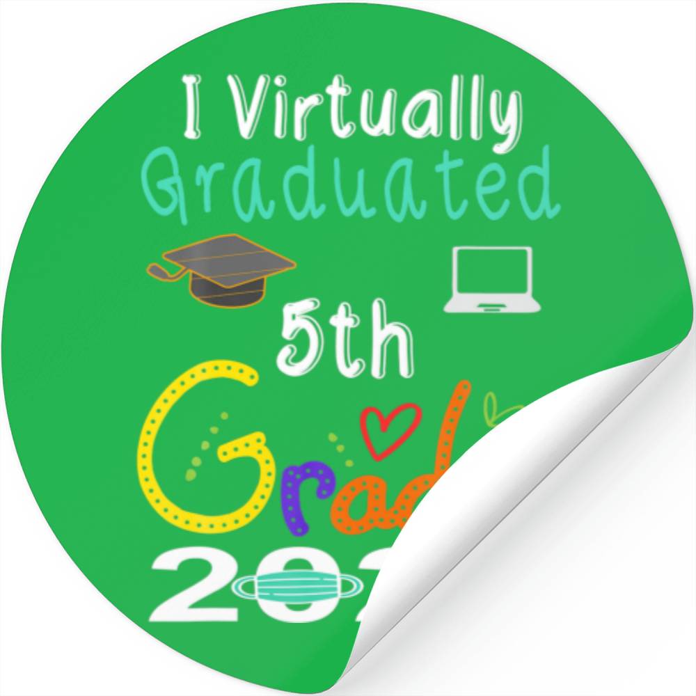 Graduation 202I I Virtually Graduated 5Th Grade Vi Stickers