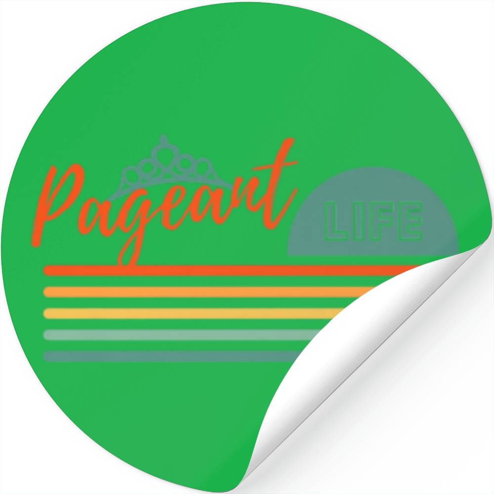 Pageant Life Retro 1970S Sunset 70S Design For Bea Stickers