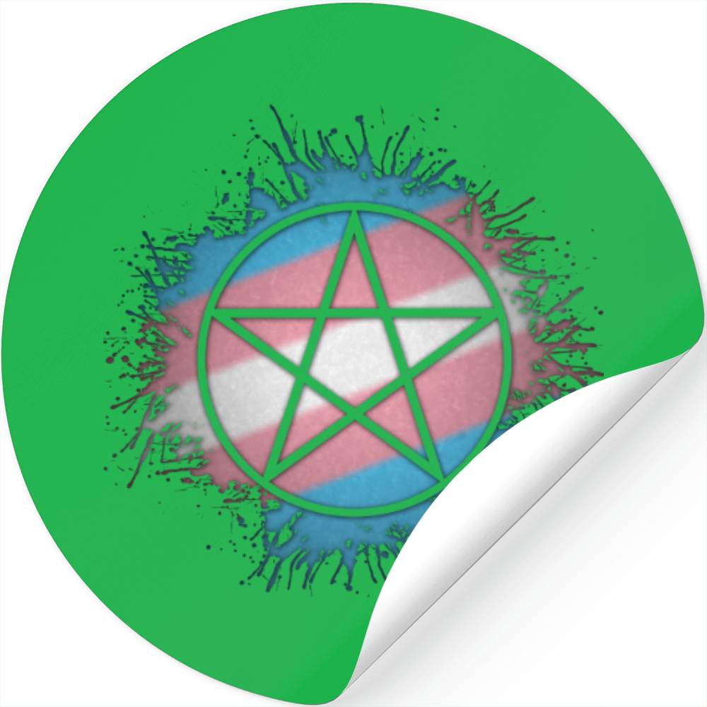 Transgender Pentacle Stickers