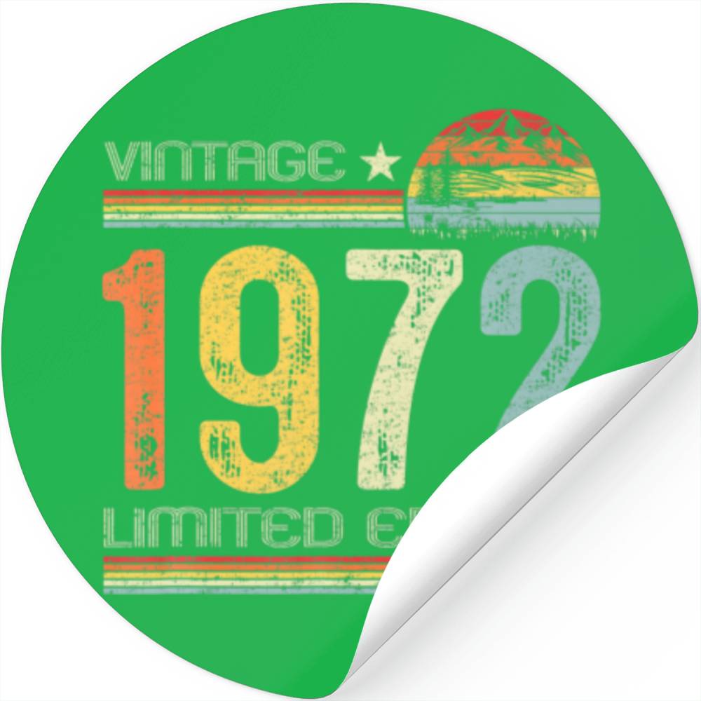 Vintage 1972 Made In 1972 50Th Birthday 50 Years O Stickers