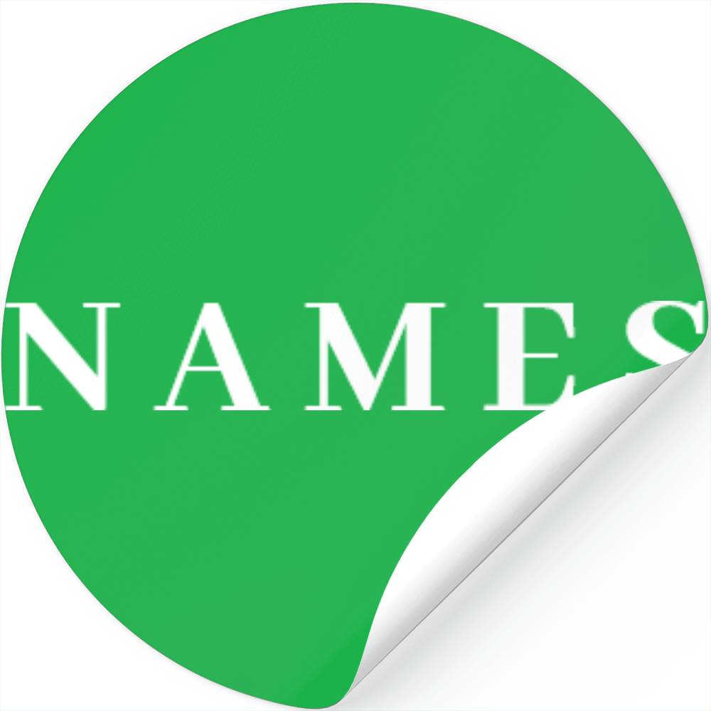 Simple Black Custom Add Your Name Elegant Stickers