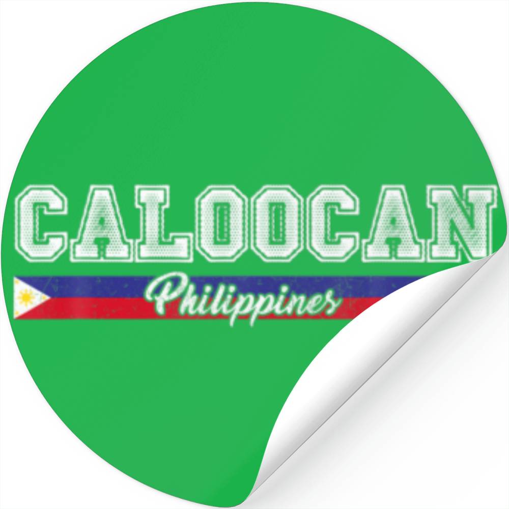 Vintage Caloocan Philippines Filipino Flag Stickers