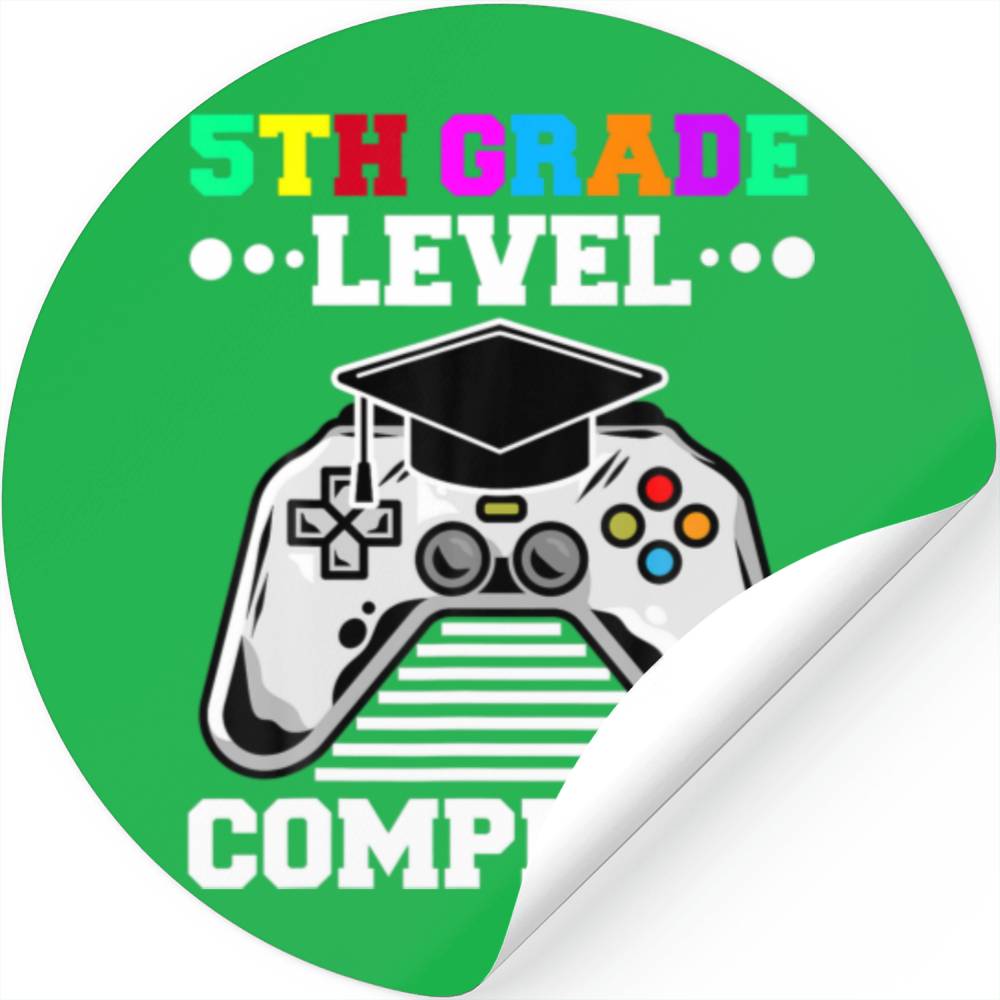 5Th Grade Graduation Level Complete Gamer Last Day Stickers