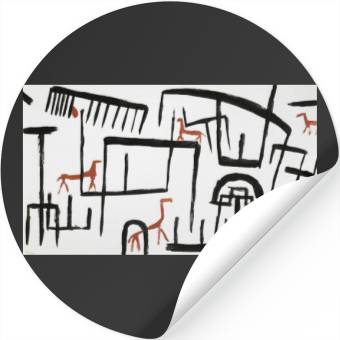 Animals In An Enclosure (1938) By Paul Klee Stickers