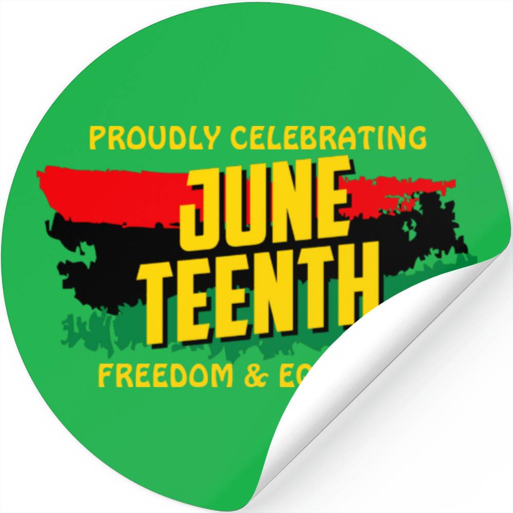 Add Name Edit Text Celebrating Juneteenth Freedom Stickers
