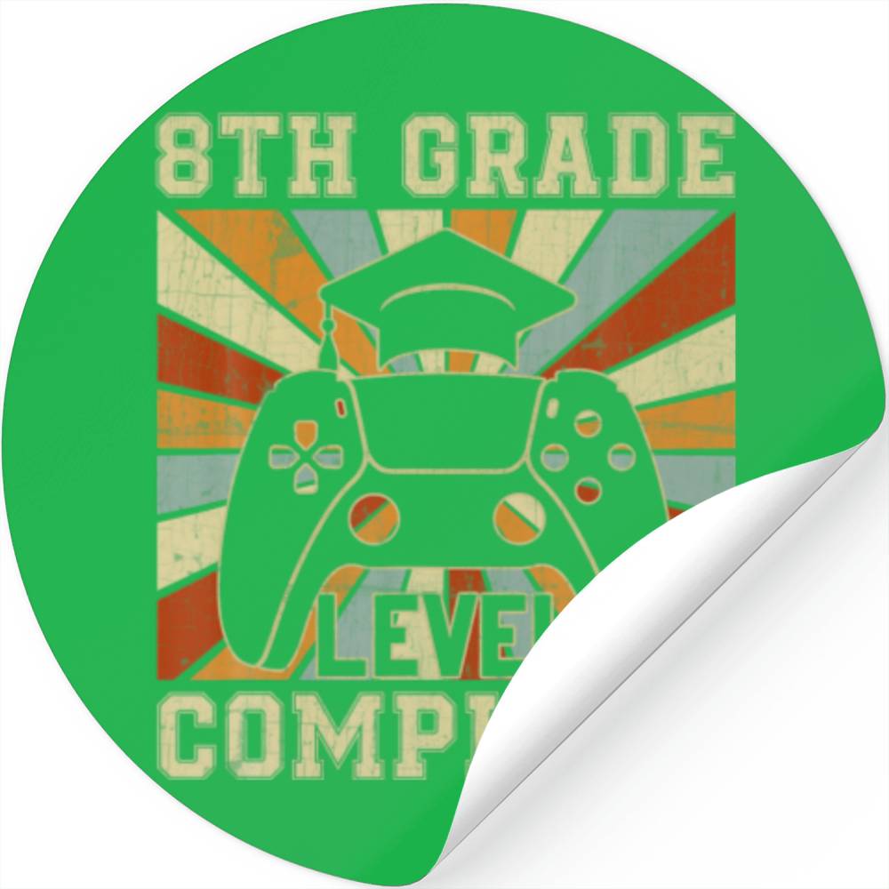 8Th Grade Level Complete Gamer Class Of 2022 Gradu Stickers