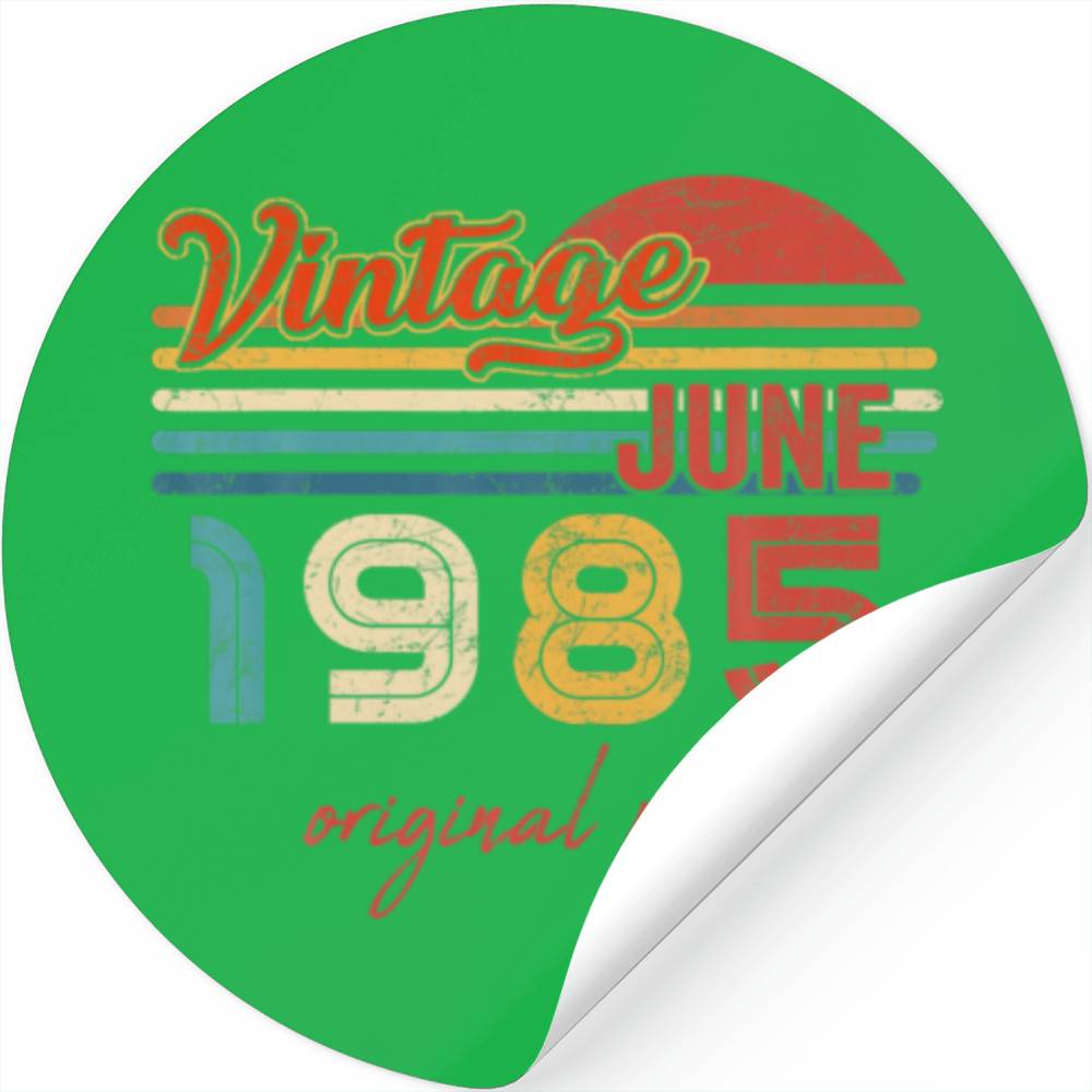 Vintage June 1985 Original Part 37 Year Old Stickers