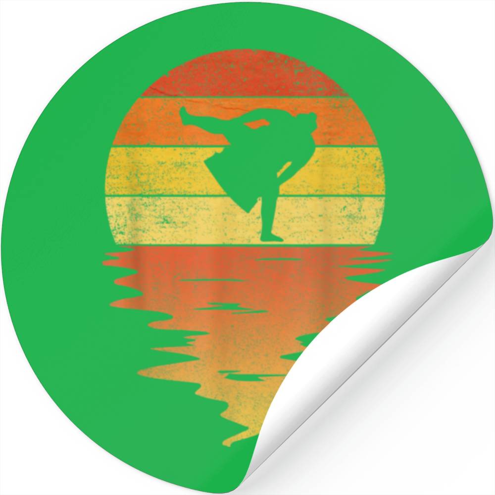 Sumo Wrestling Retro Sunset 70s Vintage Sumo Stickers