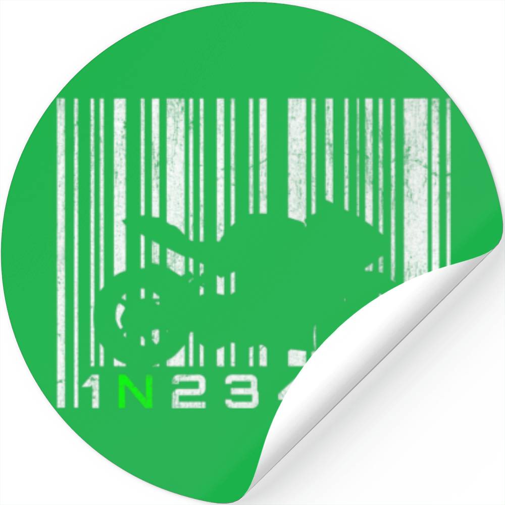 Biker Moto GP Vintage Barcode Motorcycle Stickers