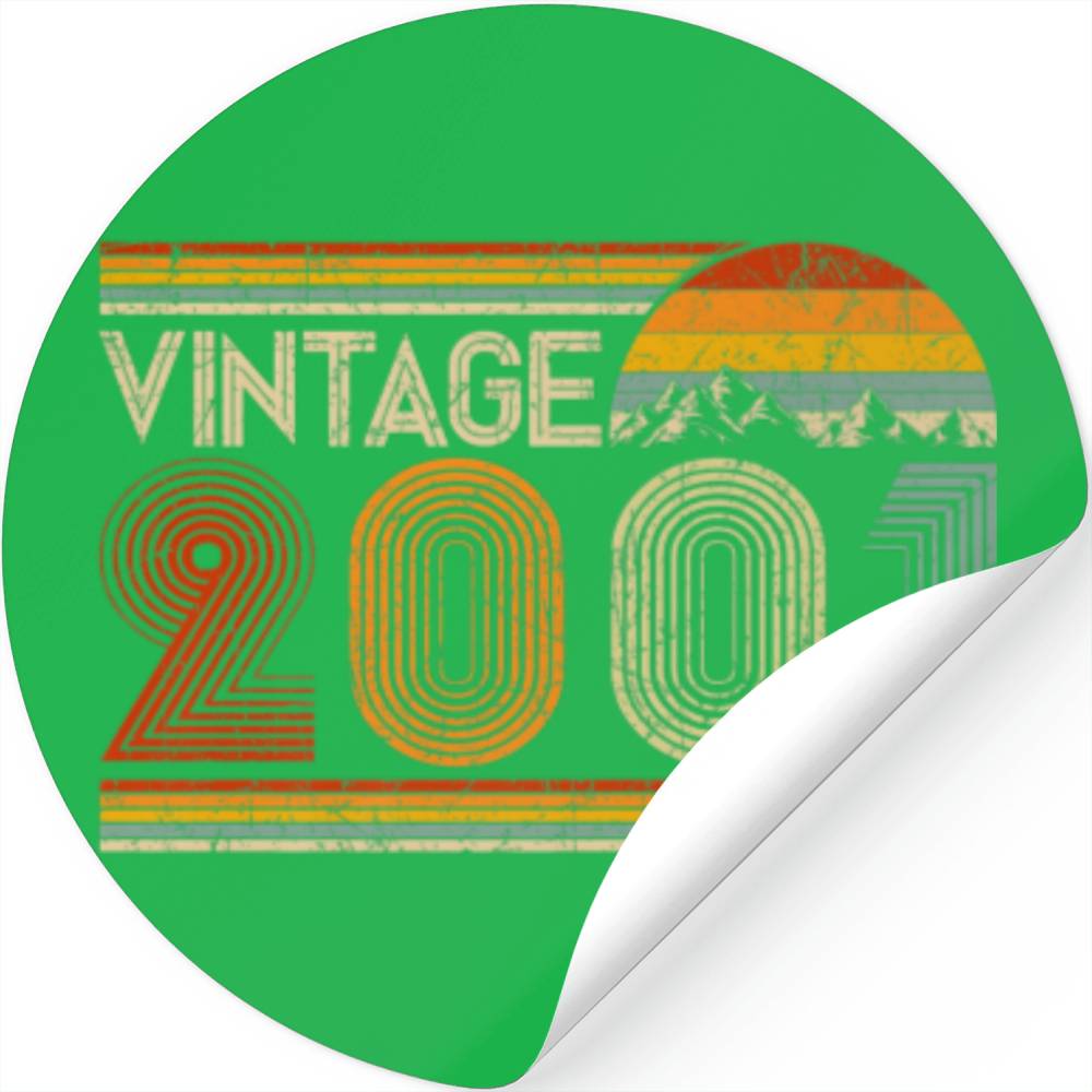 Retro Themed 21 Year Old 21St Birthday Born In Vin Stickers