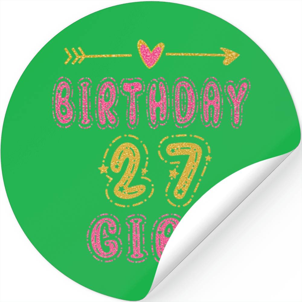 Girls 27Th Birthday Idea For 27 Years Old Daughter Stickers
