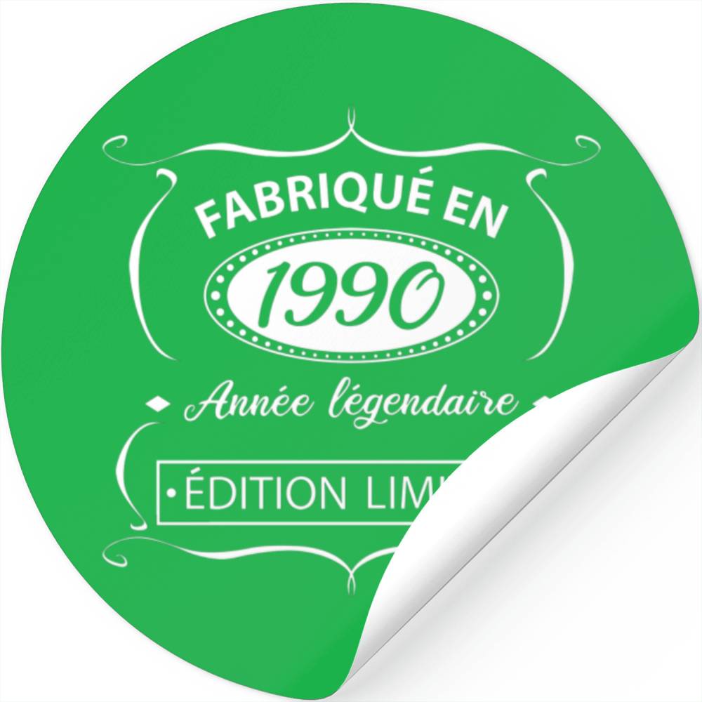 30-year Anniversary Made In 1990 Stickers