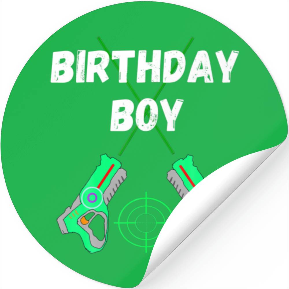 Laser Tag Birthday Boy Party Indoor Lasertag Game Stickers