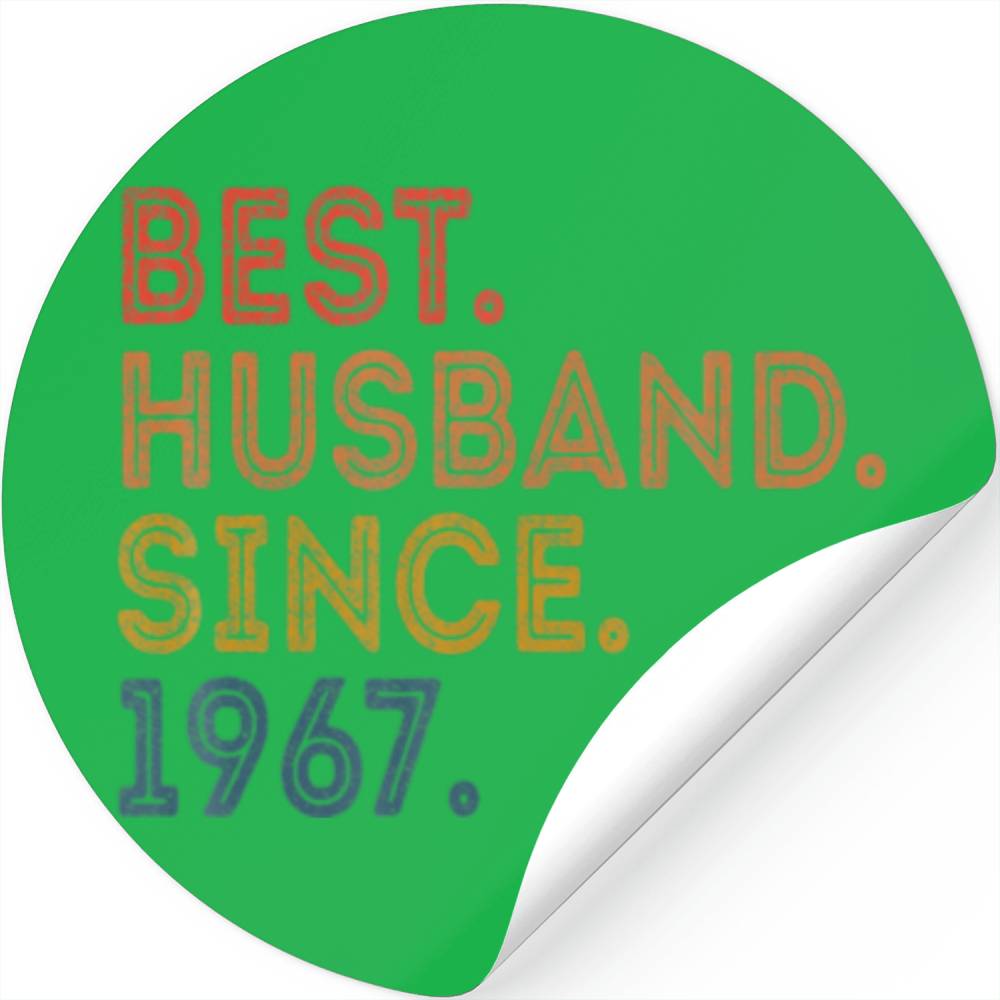 Mens Best Husband Since 1967 Vintage 54Th Wedding Stickers