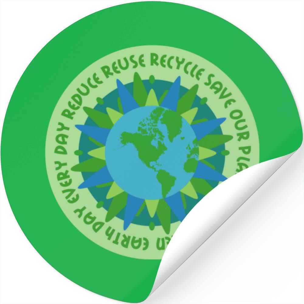 Earth Day Slogans Stickers