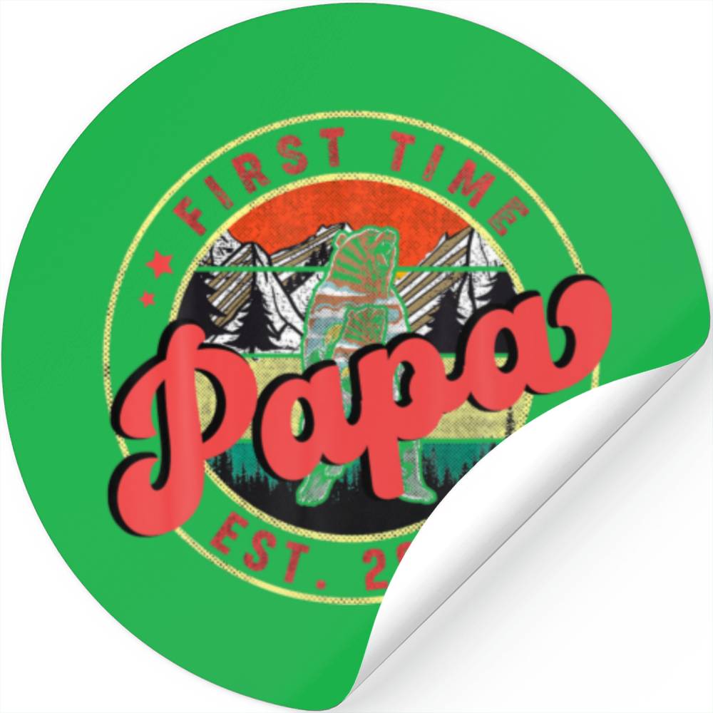 First Time To Be Papa Funny Father's Day For New D Stickers