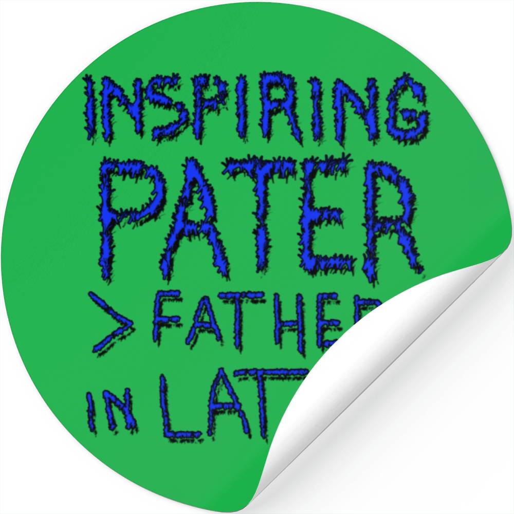 INSPIRING PATER, FATHER IN LATIN 2 Stickers