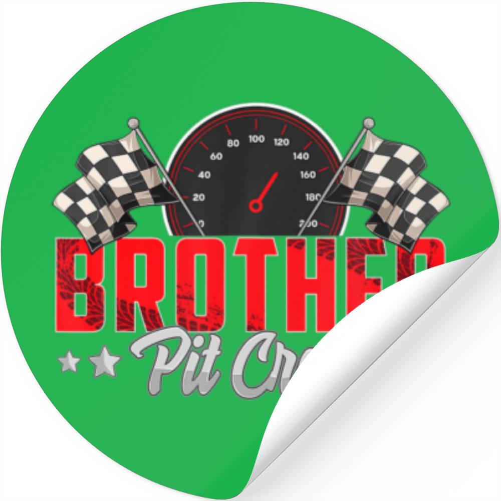 Race Car Birthday Party Racing Family Brother Pit Stickers