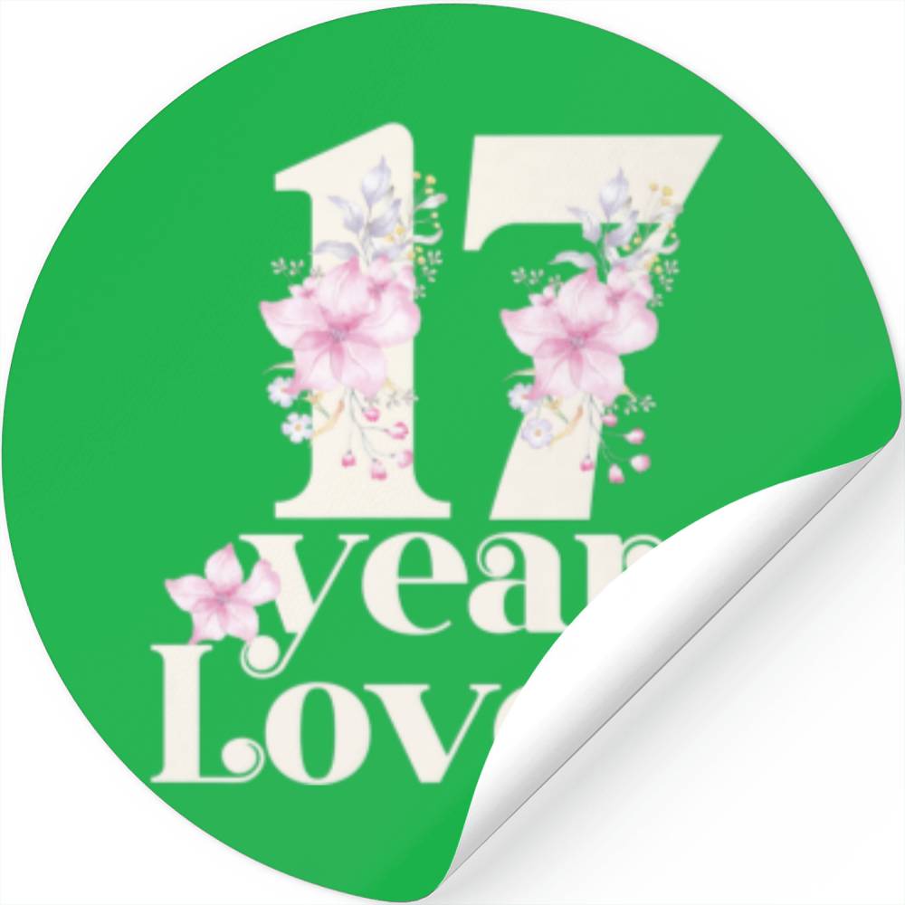 17 Years Loved For Stickerns | 17Th Birthday Party | 1 Stickers