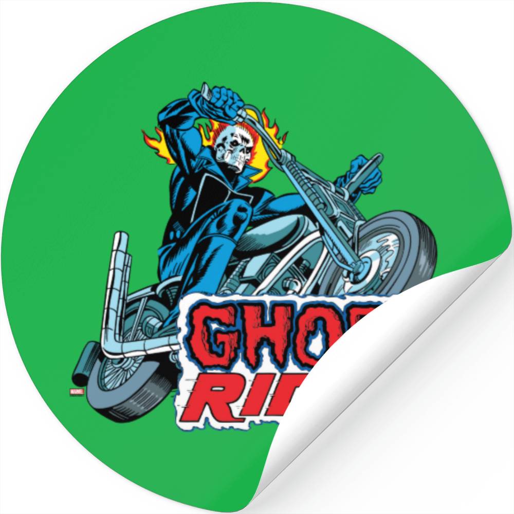 Classic Ghost Rider Riding Motorcycle Stickers
