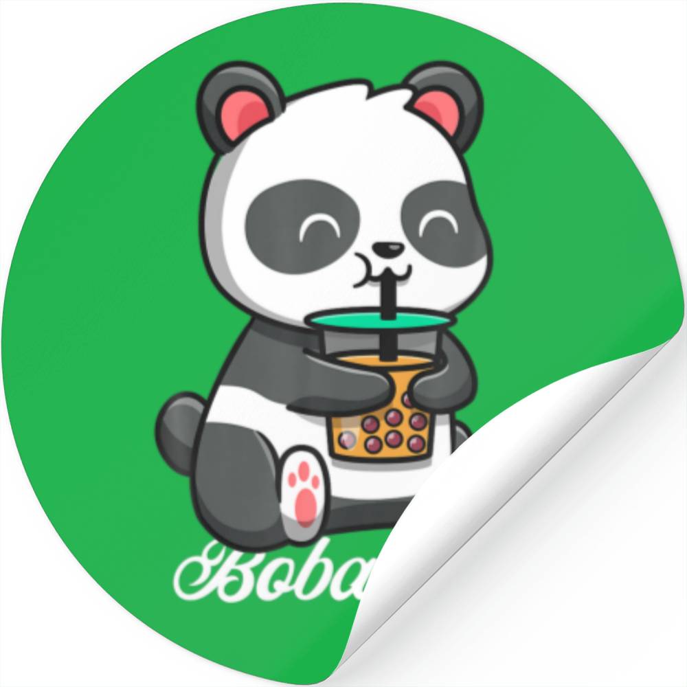 Kwaii Cute Panda Boba Milk Tea Bubble Tea Boba Mil Stickers