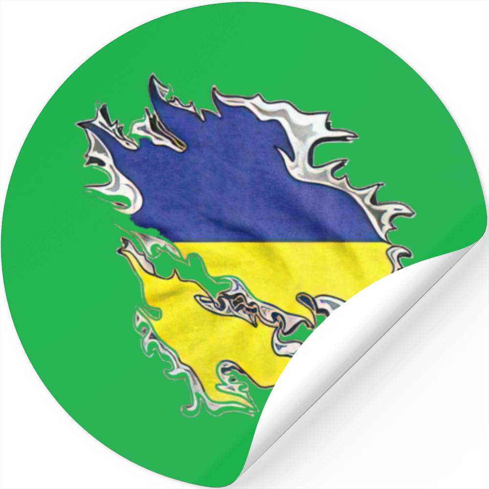 Support Ukraine I Stand With Ukraine Ukrainian Fla Stickers